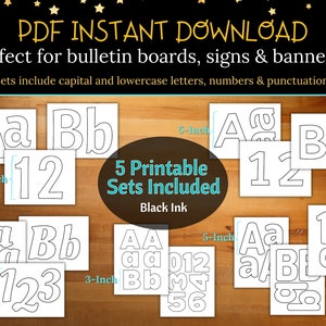 Bulletin Board Letter Sets Bundle | Printable Letters for Signs ...