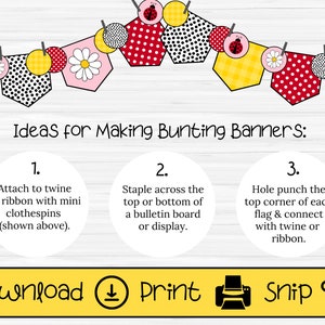 Printable Bulletin Board Set, Ladybug & Daisy Theme, Decorative Kit for ...