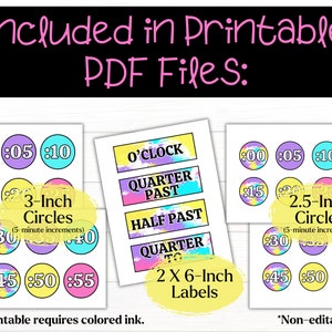Classroom Clock Labels | Telling Time | Traditional Analog Clock ...