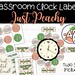 Clock Labels for Elementary Classroom Peach Theme Learning to Tell Time ...