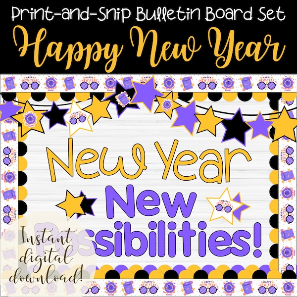 New Year Bulletin Boards - Etsy