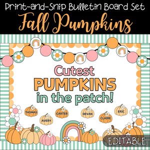 Fall Bulletin Board Idea | Printable Kit for Teachers | Back to School ...