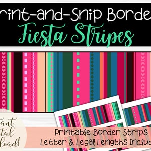 Fiesta Bulletin Board Border | Printable Border Strips | Cinco De Mayo ...