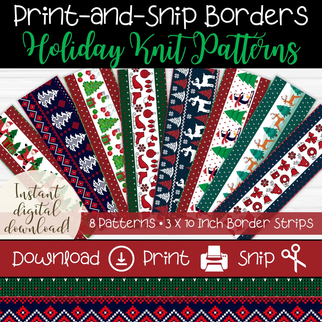 Holiday Knits Bulletin Board Borders | Winter Themed Bulletin Board ...