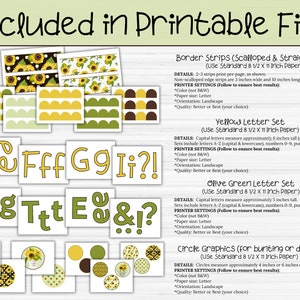 Sunflower Bulletin Board Set | Printable Sunflower Themed Borders ...