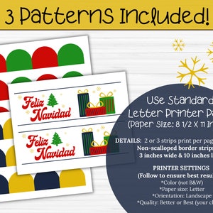 Feliz Navidad Bulletin Board Border | Spanish & Bilingual Holiday ...