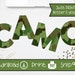 Printable Green Camouflage Pattern 5 Inch Bulletin Board Letter Set for ...