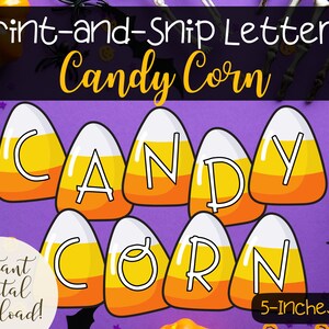 Candy Corn Decorative Letters | Printable Halloween Bulletin Board ...