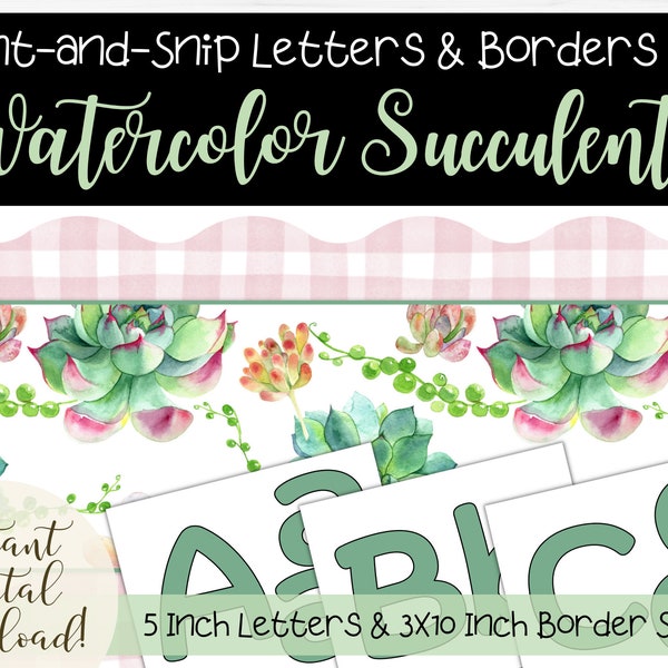 Watercolor Bulletin Board Border - Etsy