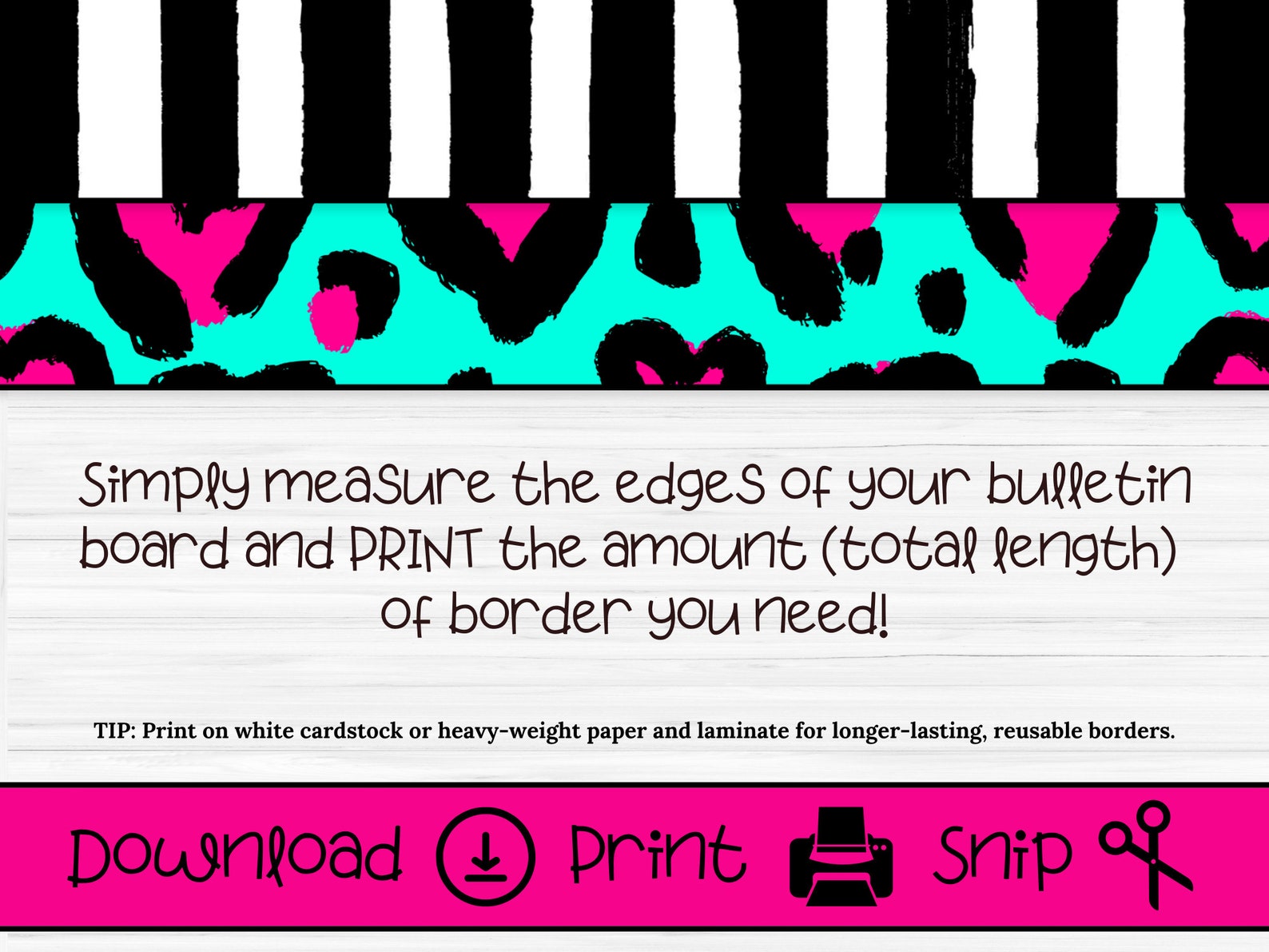 Retro Neon Border Strips for Classroom Bulletin Board - Etsy