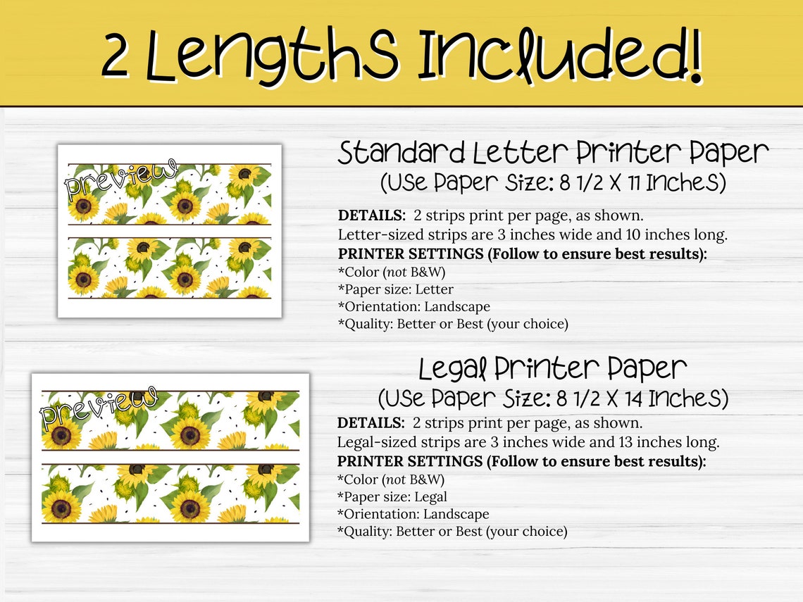 Sunflowers Bulletin Board Border Printable Classroom Board - Etsy
