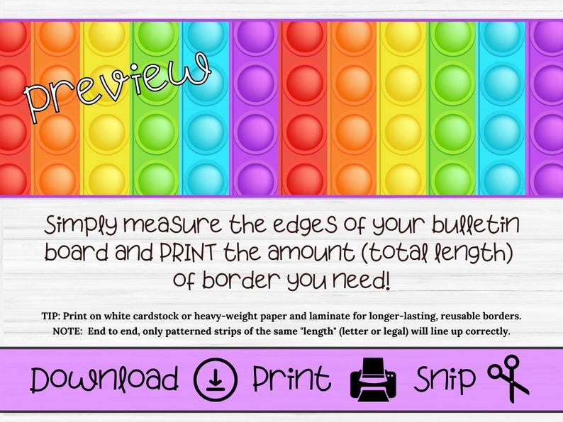 Printable Bubble Popper Bulletin Board Border Cute Classroom Trim ...