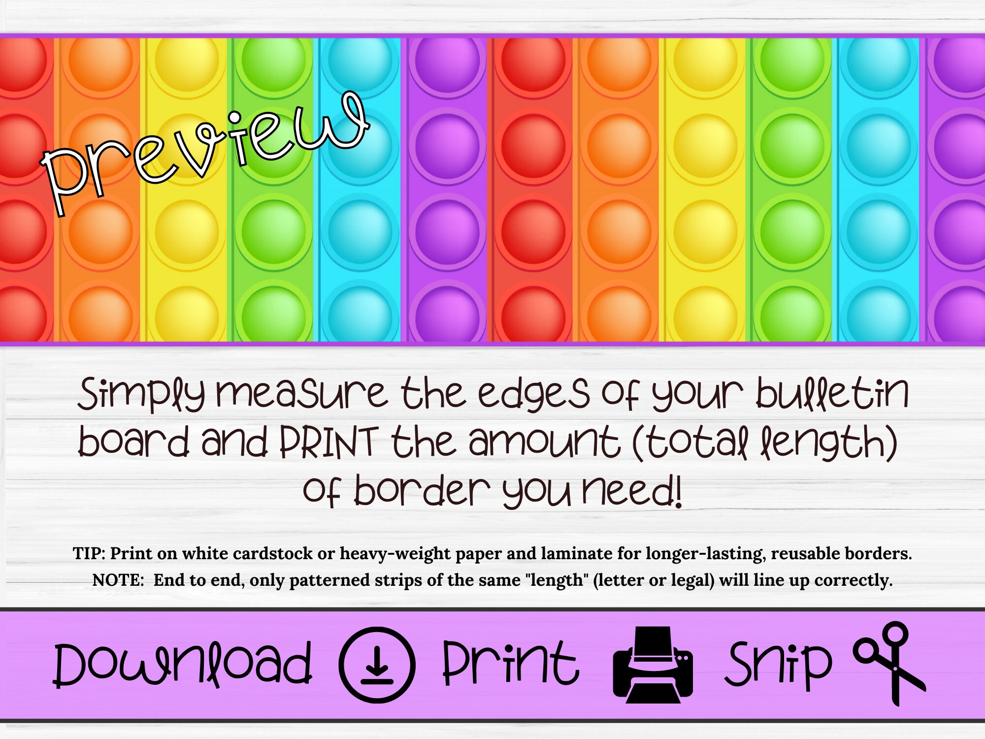 Printable Bubble Popper Bulletin Board Border Cute Classroom Trim ...