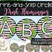 Printable Pink Flamingo Circle Letter Sets for Classroom Bulletin ...