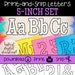 Bulletin Board Letter Set Black Ink Outline 5 Inch Printable Block ...