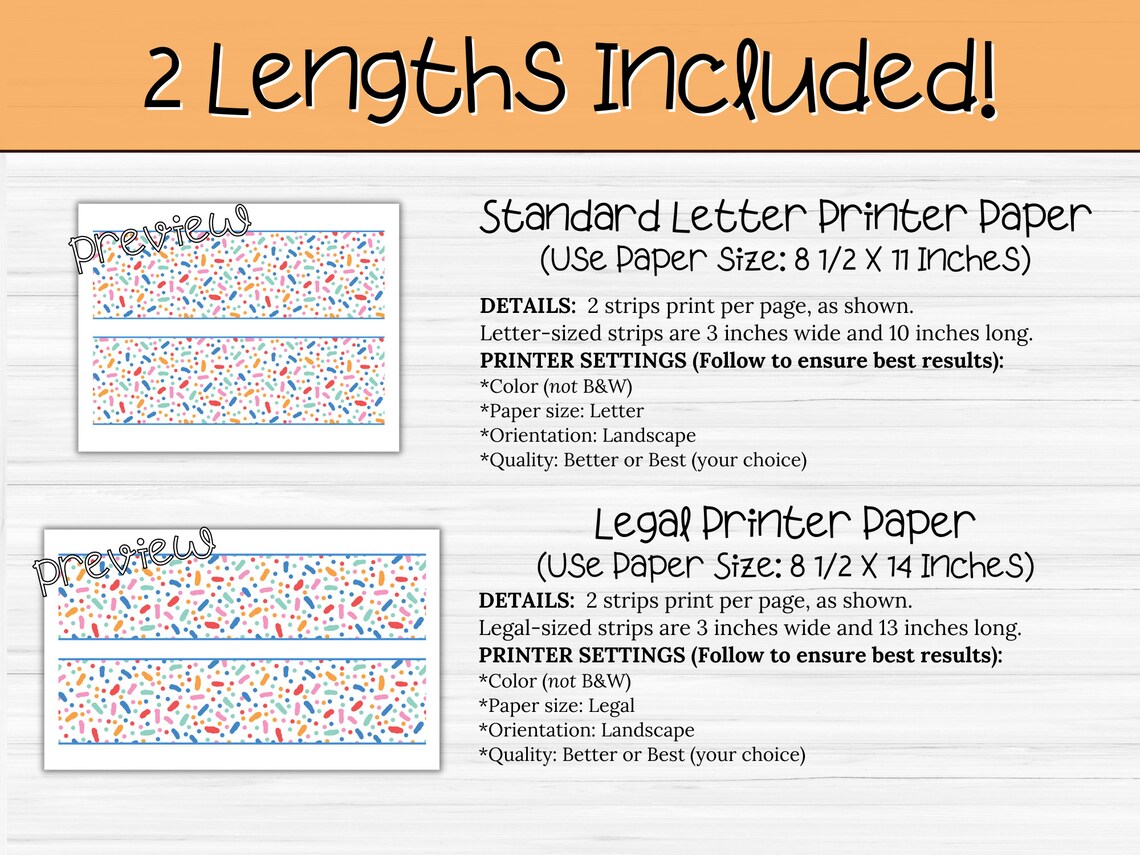 Colorful Sprinkles Bulletin Board Border, Printable Trim for Teacher's ...