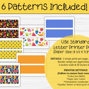 Fruit Themed Bulletin Board Borders | Printable Fruity Borders ...