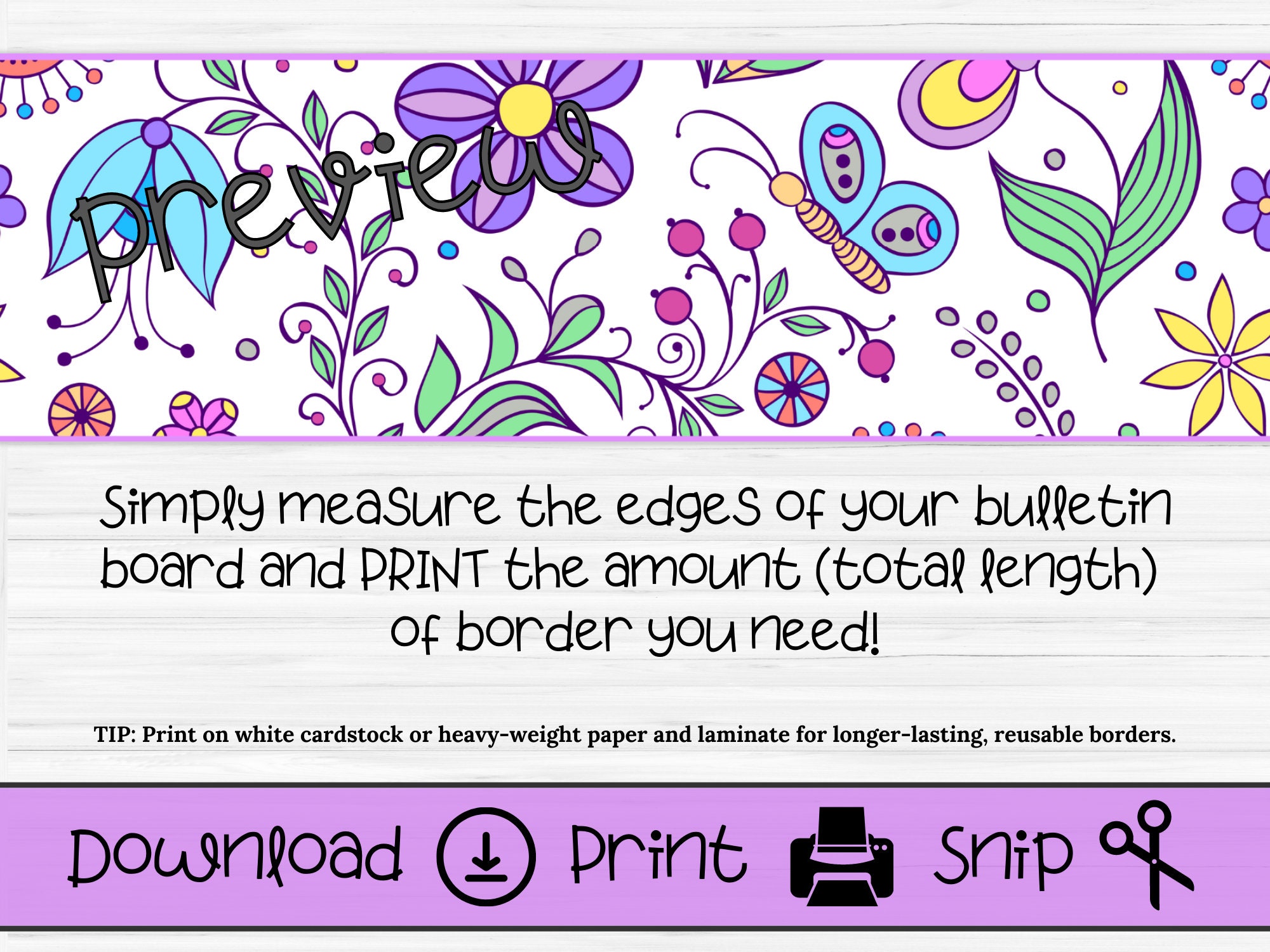 Whimsical Floral Print and Cut Bulletin Board Letters and - Etsy