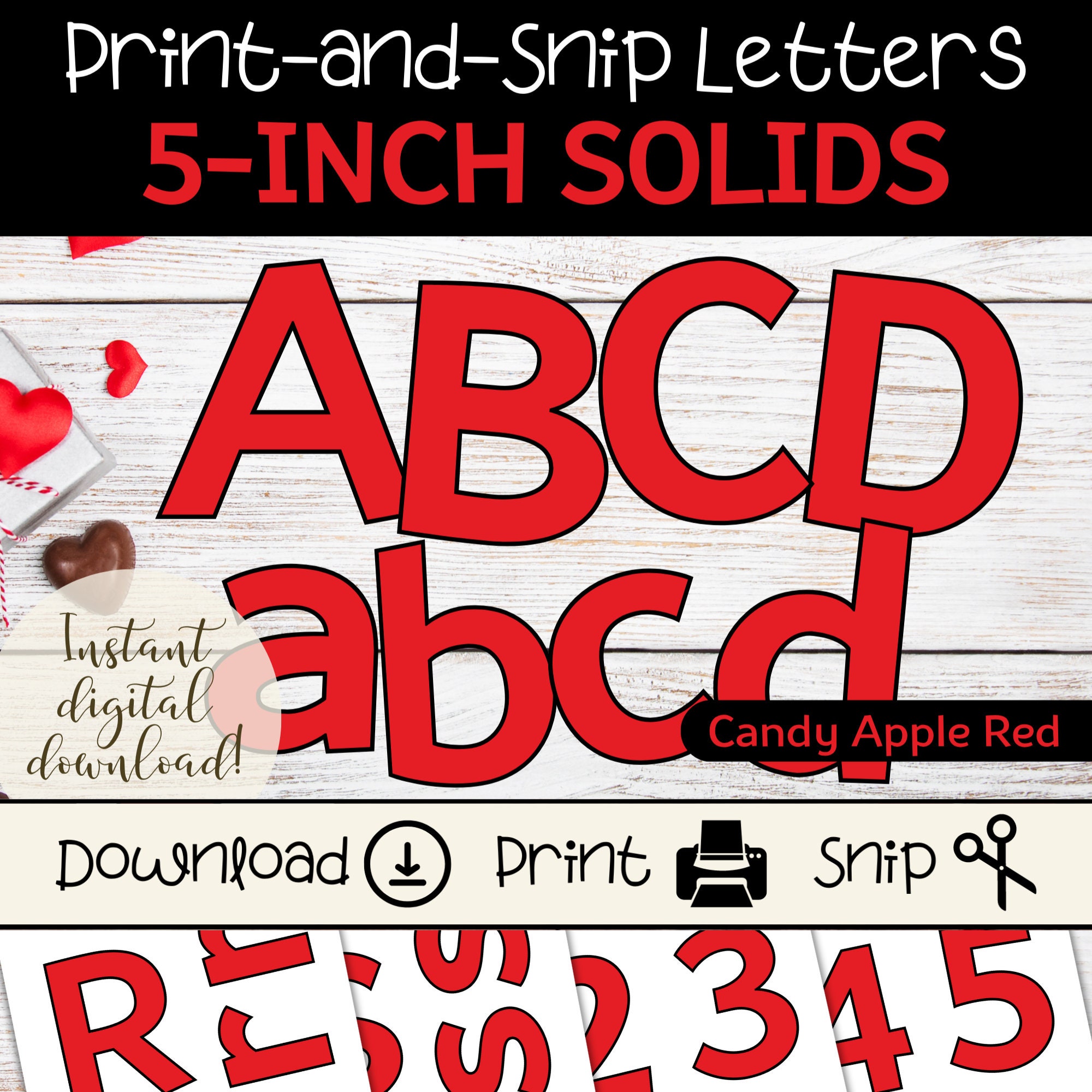 Candy Apple Red Bulletin Board Letters, Signs & Display Boards ...