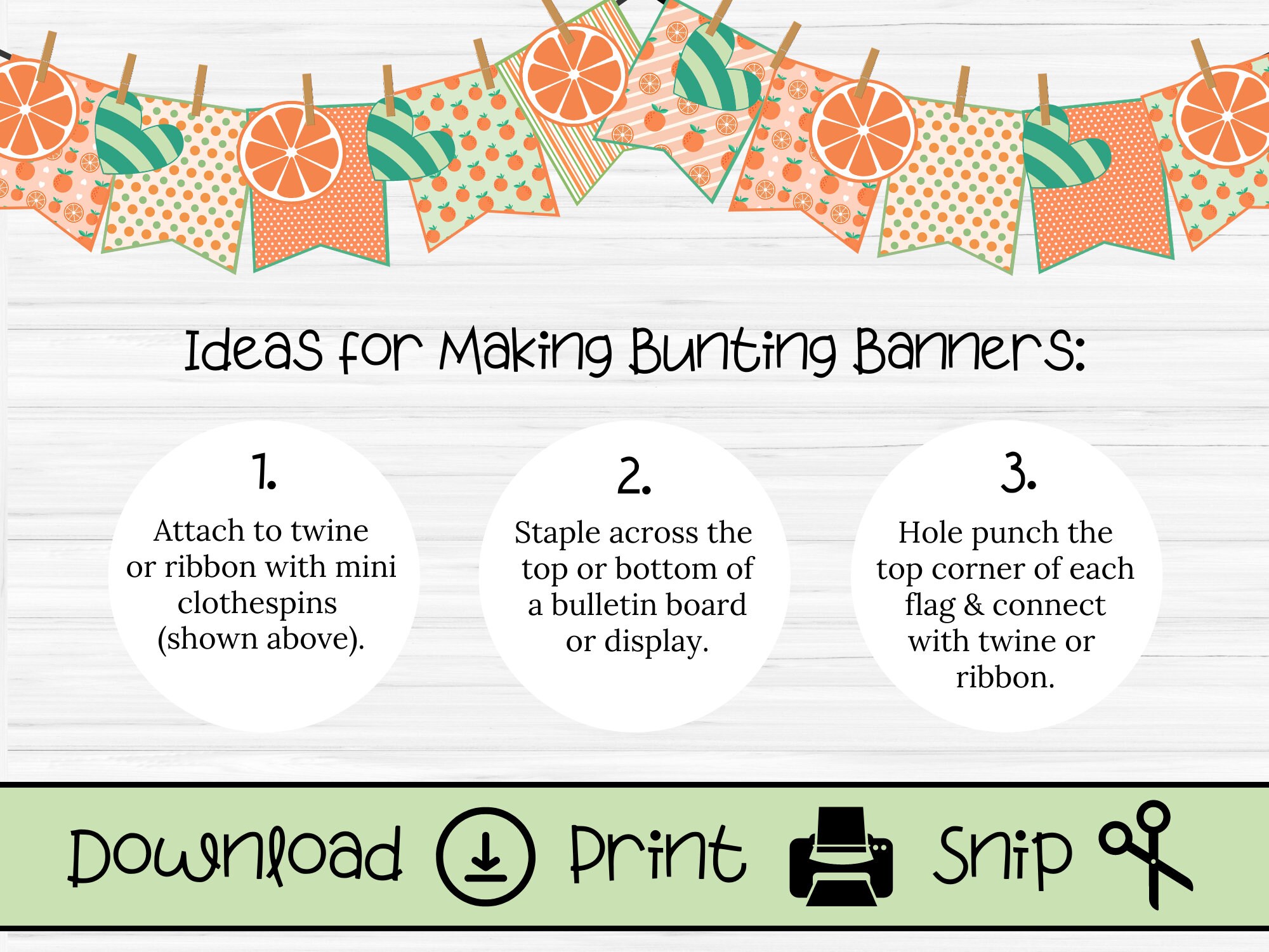 Bulletin Board Printable Kit Orange Fruit Themed Classroom Display Back ...