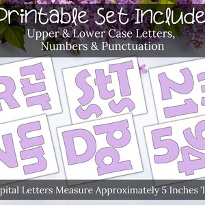 Purple Bulletin Board Letters | Classroom Letter Set | Printable Lilac ...