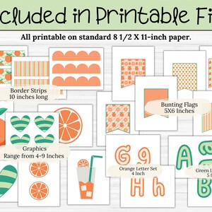 Bulletin Board Printable Kit | Orange Fruit Themed Classroom Display ...