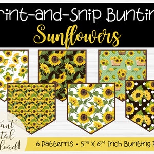Sunflower Bunting Banner Flags: Classroom Decor (printable PDF) - Etsy