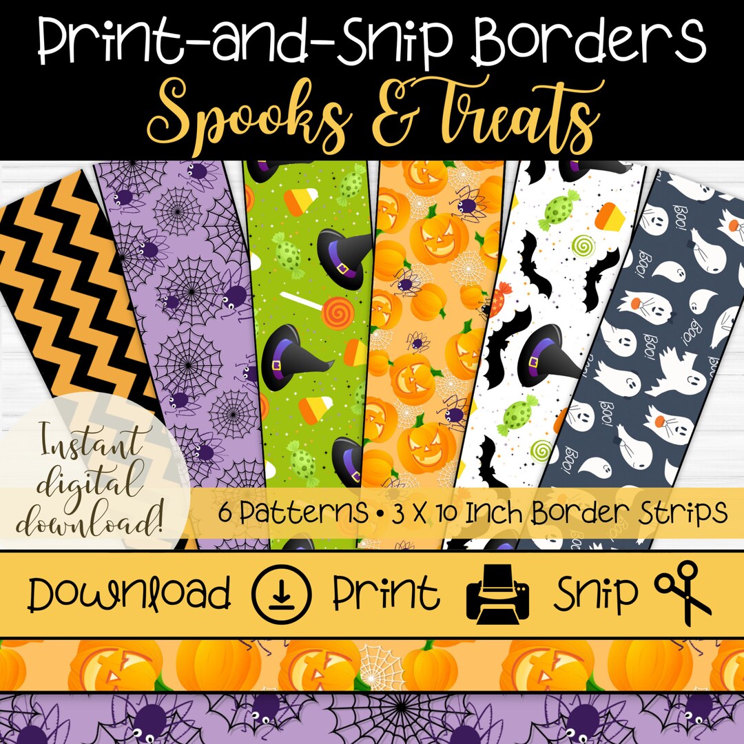 Halloween Bulletin Board Borders | October Board Theme | Printable ...