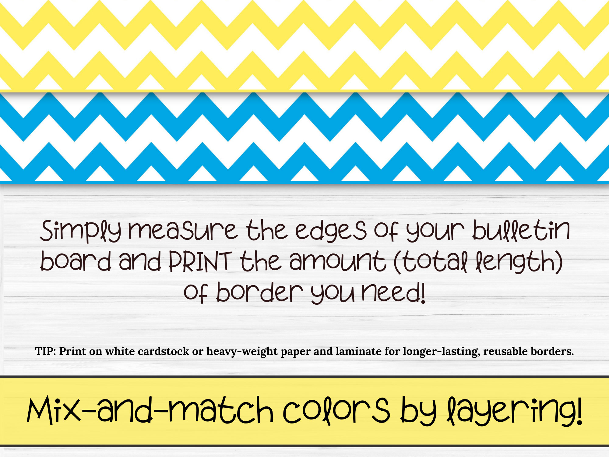 Chevron Bulletin Board Border Strips: Colorful Classroom Trim (digital ...