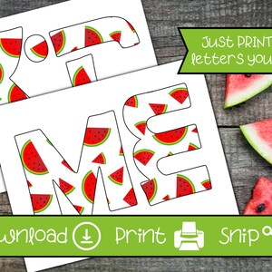Watermelon Bulletin Board Letter Set | Printable Letter Set for ...
