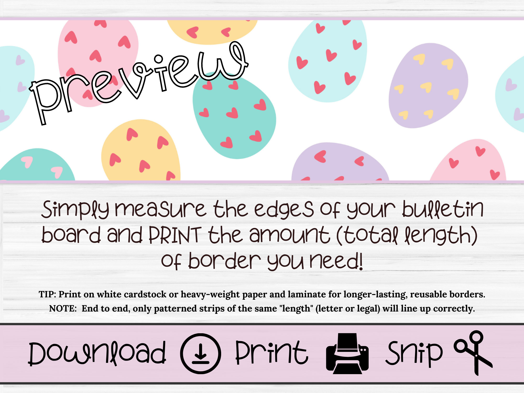 Easter Egg Bulletin Board Border: Pastel Classroom Decor (digital ...