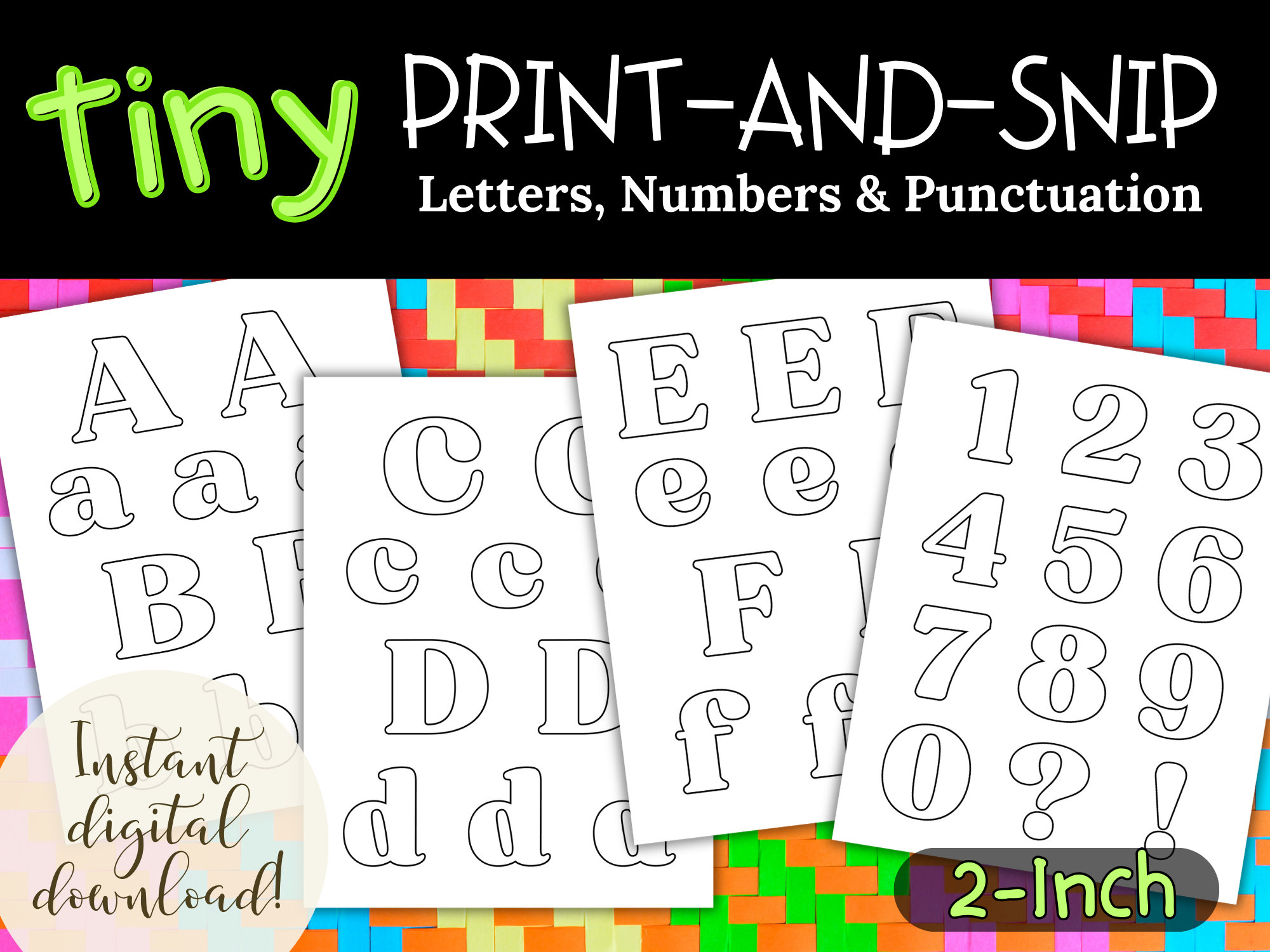 Printable Bulletin Board Letters, 2-inch Alphabet (PDF Pattern) - Etsy
