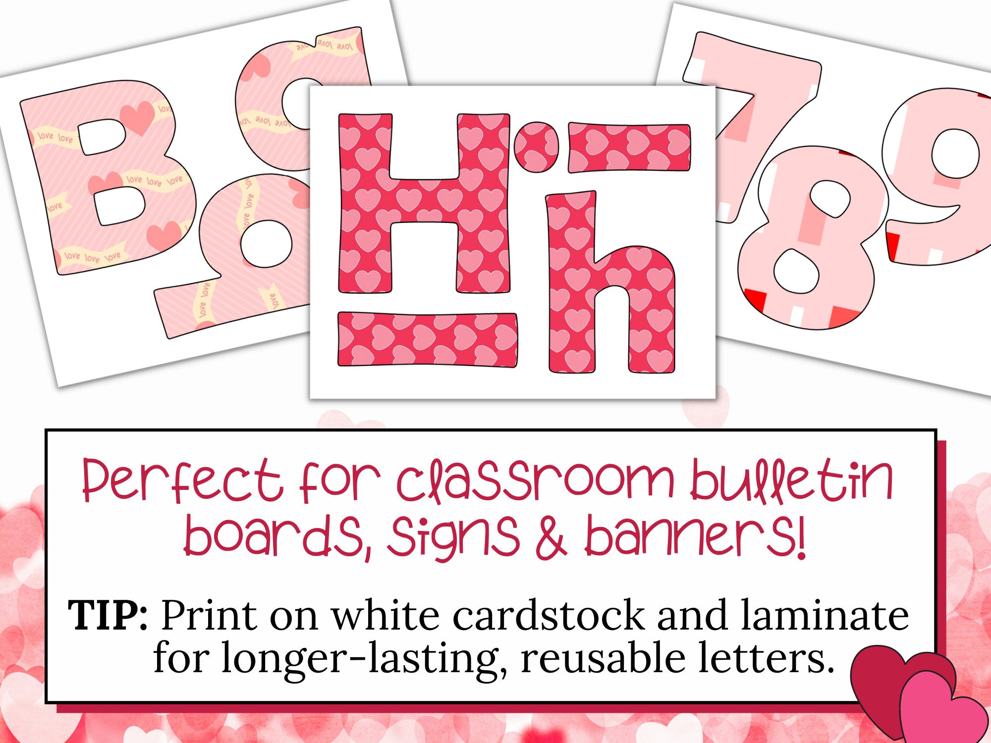 Printable Valentine's Day and February Bulletin Board Letters for ...