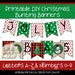 Digital Christmas Holiday DIY Bunting Banner Letters and Numbers ...