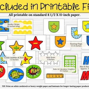 Math Bulletin Board Kit, Printable Classroom Set, Math Teacher Decor ...