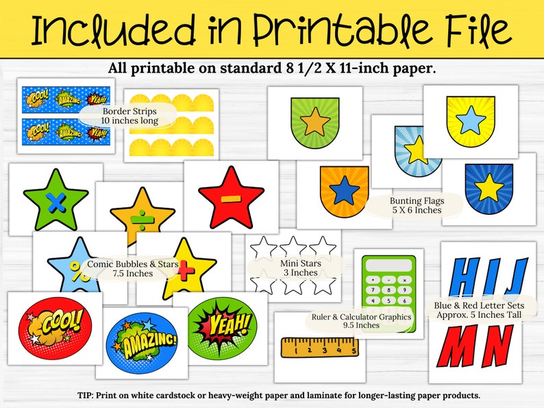Math Bulletin Board Kit, Printable Classroom Set, Math Teacher Decor ...