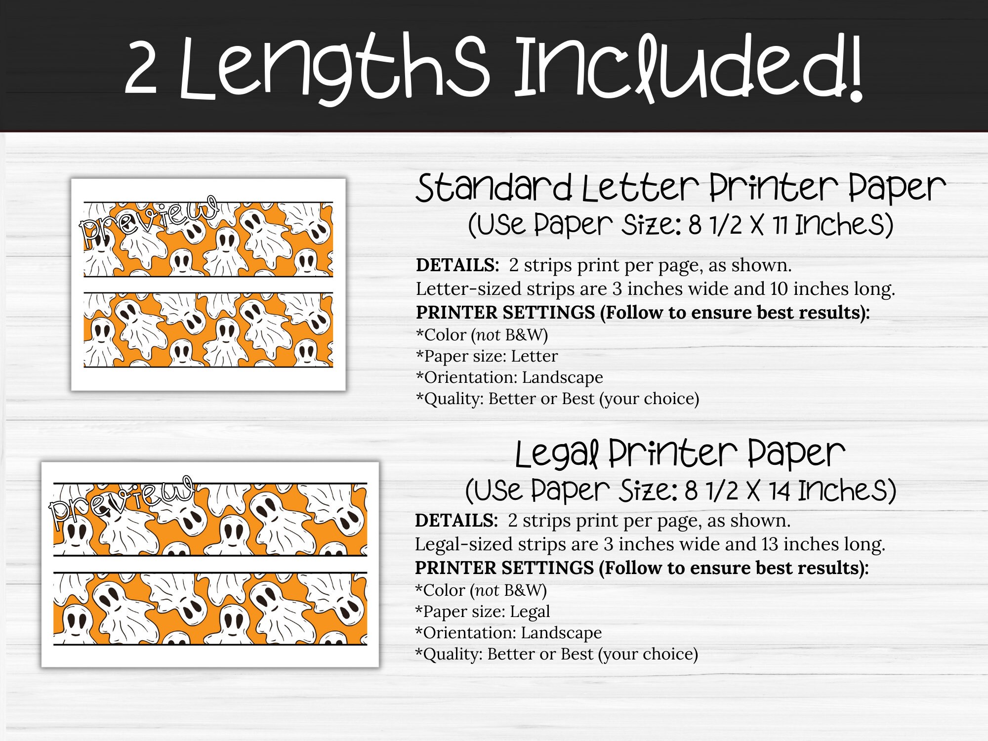 Friendly Ghosts Bulletin Board Border Strips Printable - Etsy