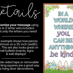 Classroom Door Decor Set | Picket Fence Garden & Bows Theme | Small ...