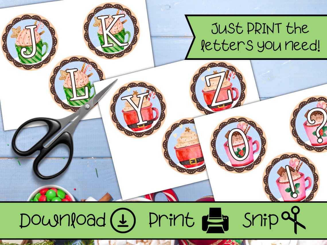 Printable Bulletin Board Letters for Winter Hot Chocolate - Etsy