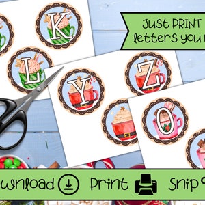 Printable Bulletin Board Letters for Winter | Hot Chocolate Mug Circle ...