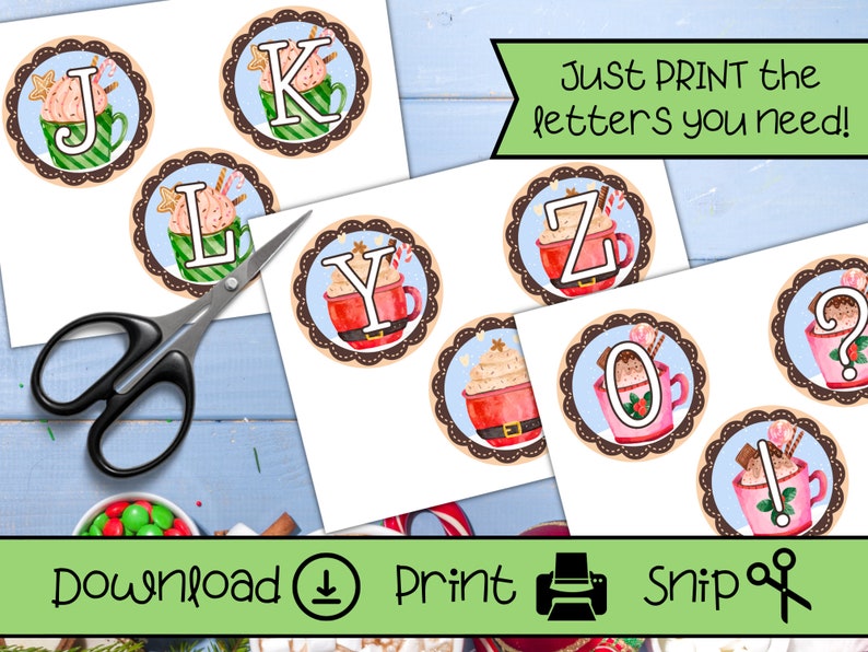 Printable Bulletin Board Letters for Winter Hot Chocolate - Etsy