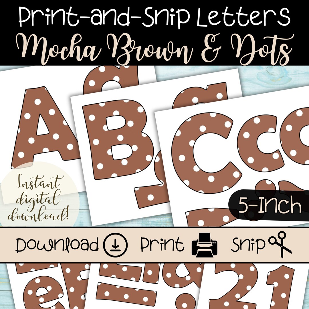 Brown Bulletin Board Letters | Printable Letter Set for Teachers | Fall ...