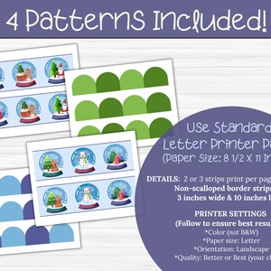 Snow Globe Bulletin Board Borders | Printable Christmas Borders for ...