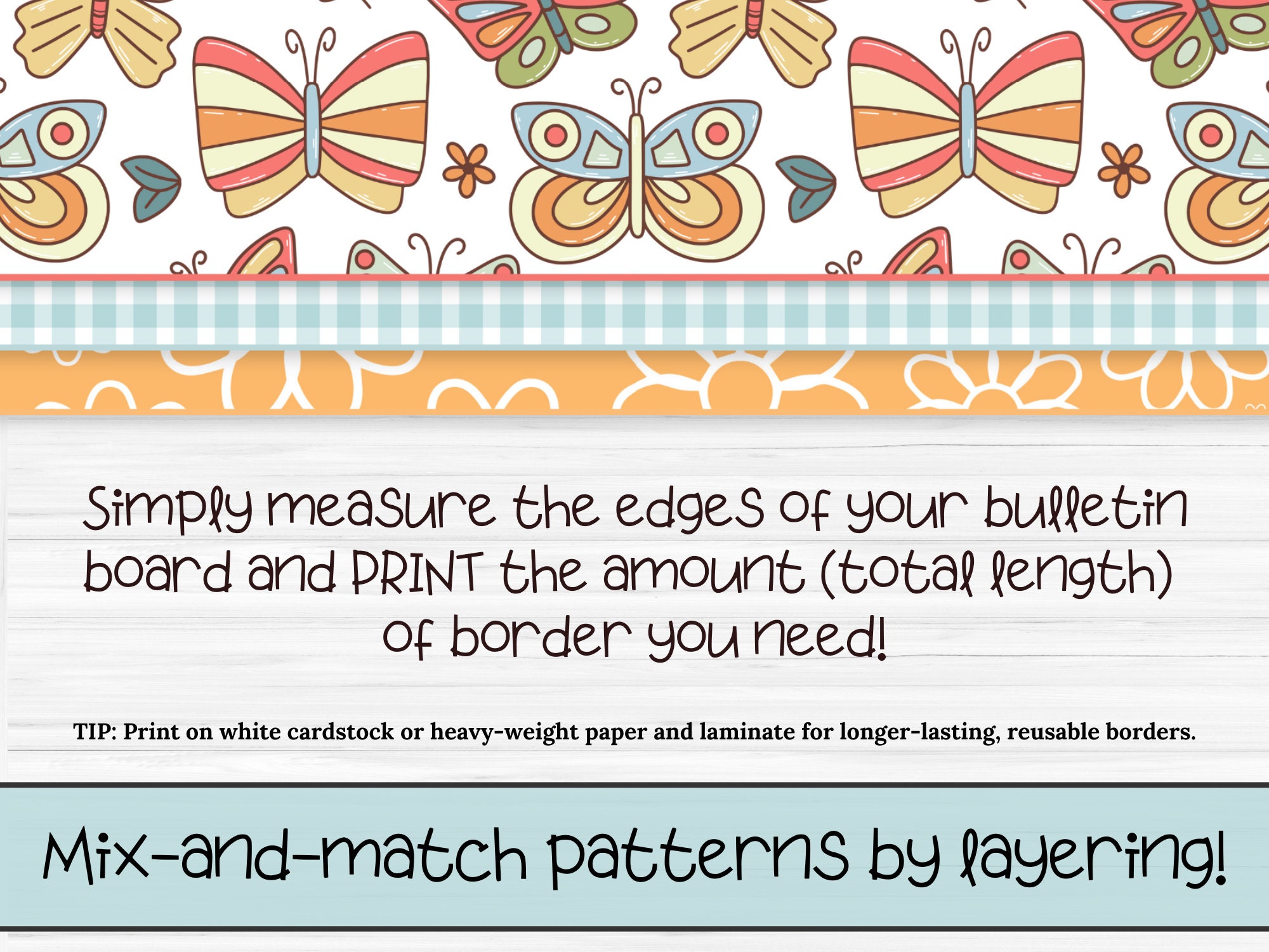 Monarch Butterfly Bulletin Board Border