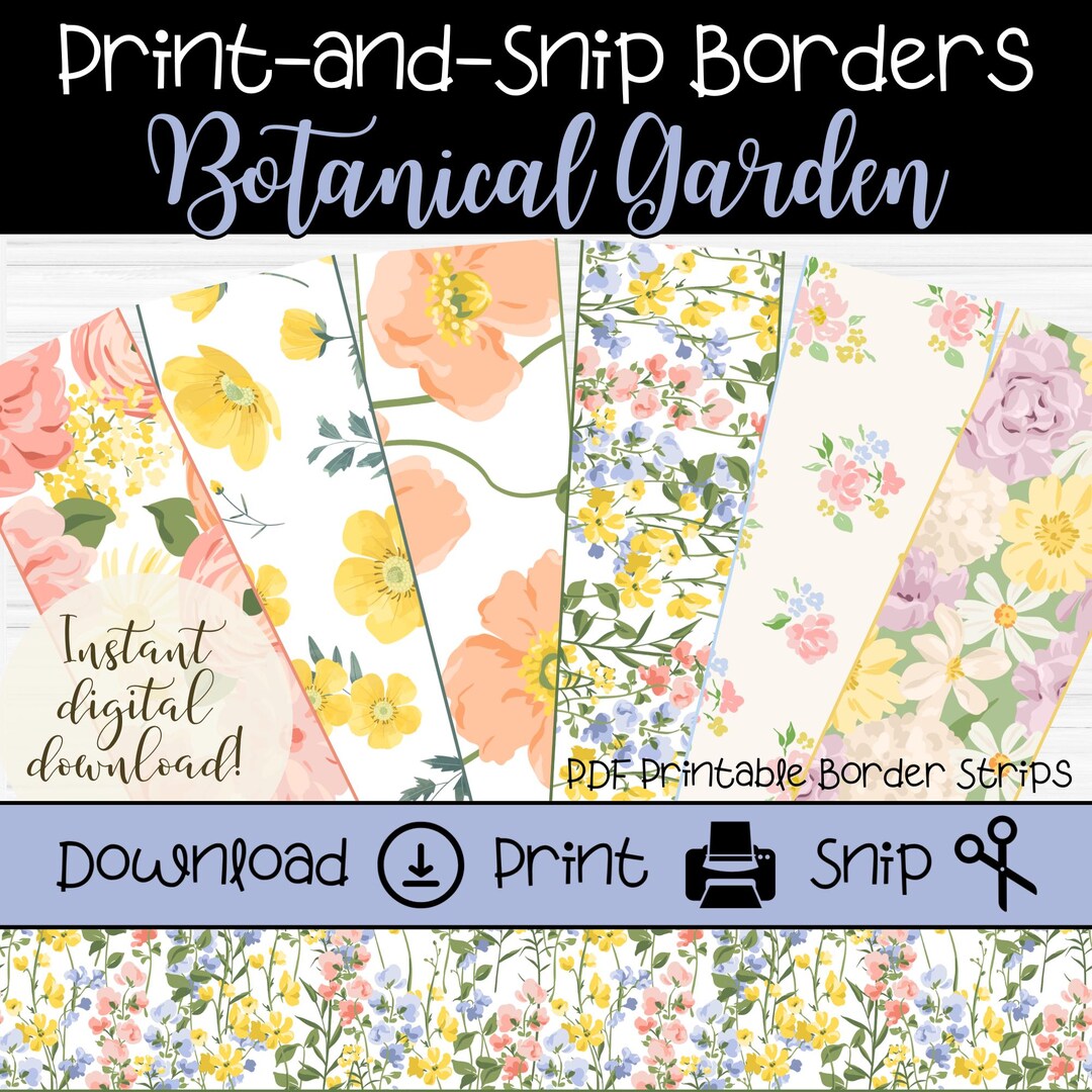 Spring Floral Bulletin Board Border | Printable Easter & Seasonal ...