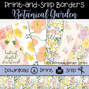 Spring Floral Bulletin Board Border | Printable Easter & Seasonal ...