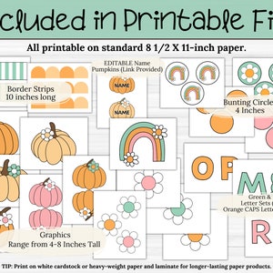 Fall Bulletin Board Idea | Printable Kit for Teachers | Back to School ...