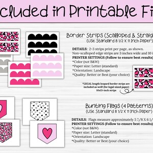 Hot Pink Leopard Print Bulletin Board Set | Printable Leopard & Heart ...