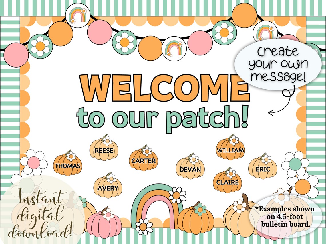Fall Bulletin Board Idea Printable Kit for Teachers Back to School ...