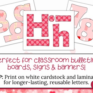 Valentine's Day and February Bulletin Board Printable Letters for ...